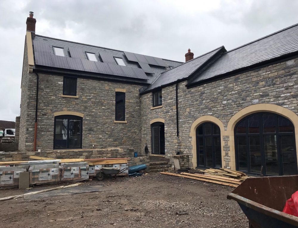 Cast bath stone faced blocks, lintels + cills for end terrace extension ...